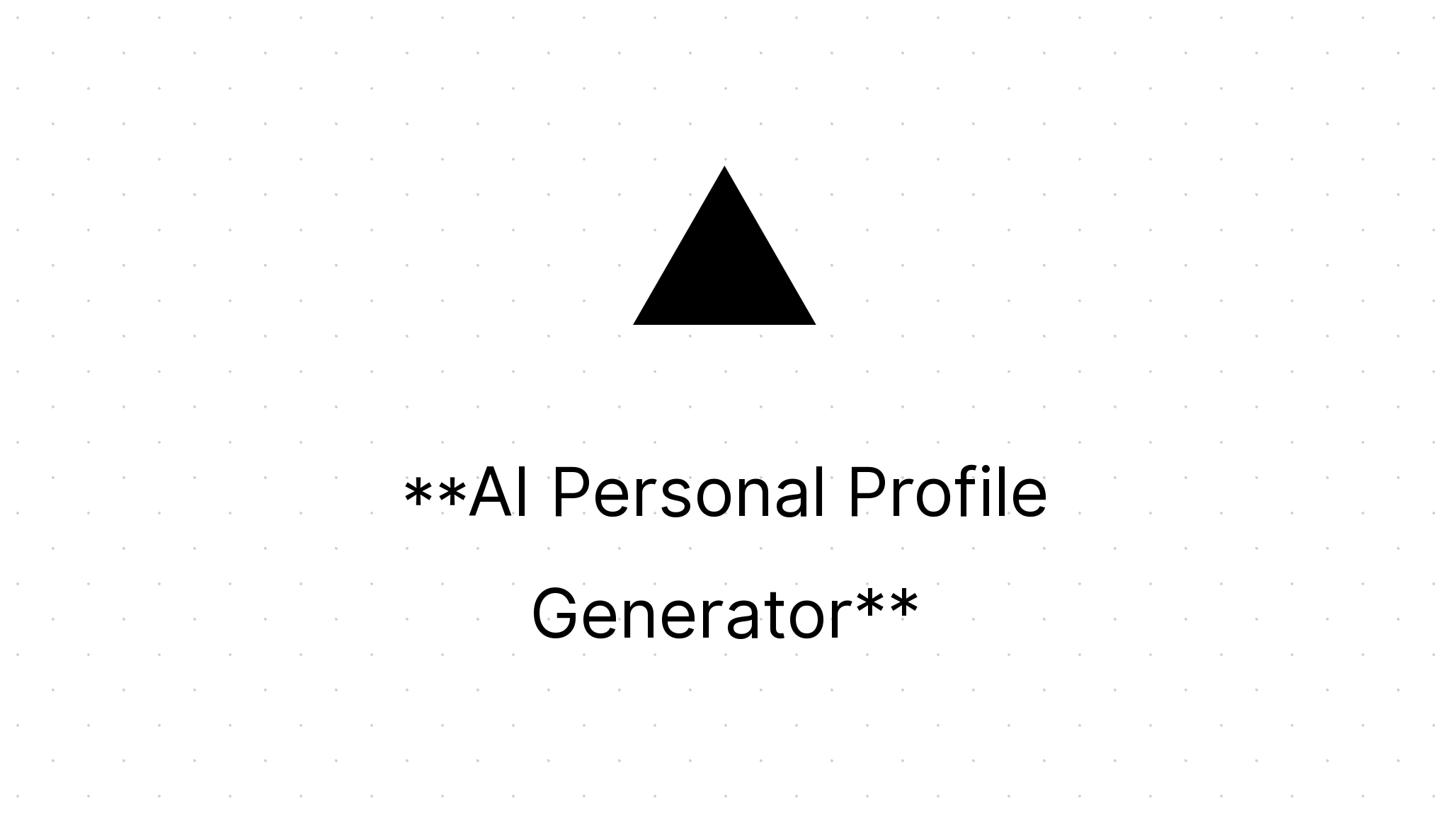 AI Personal Profile Generator