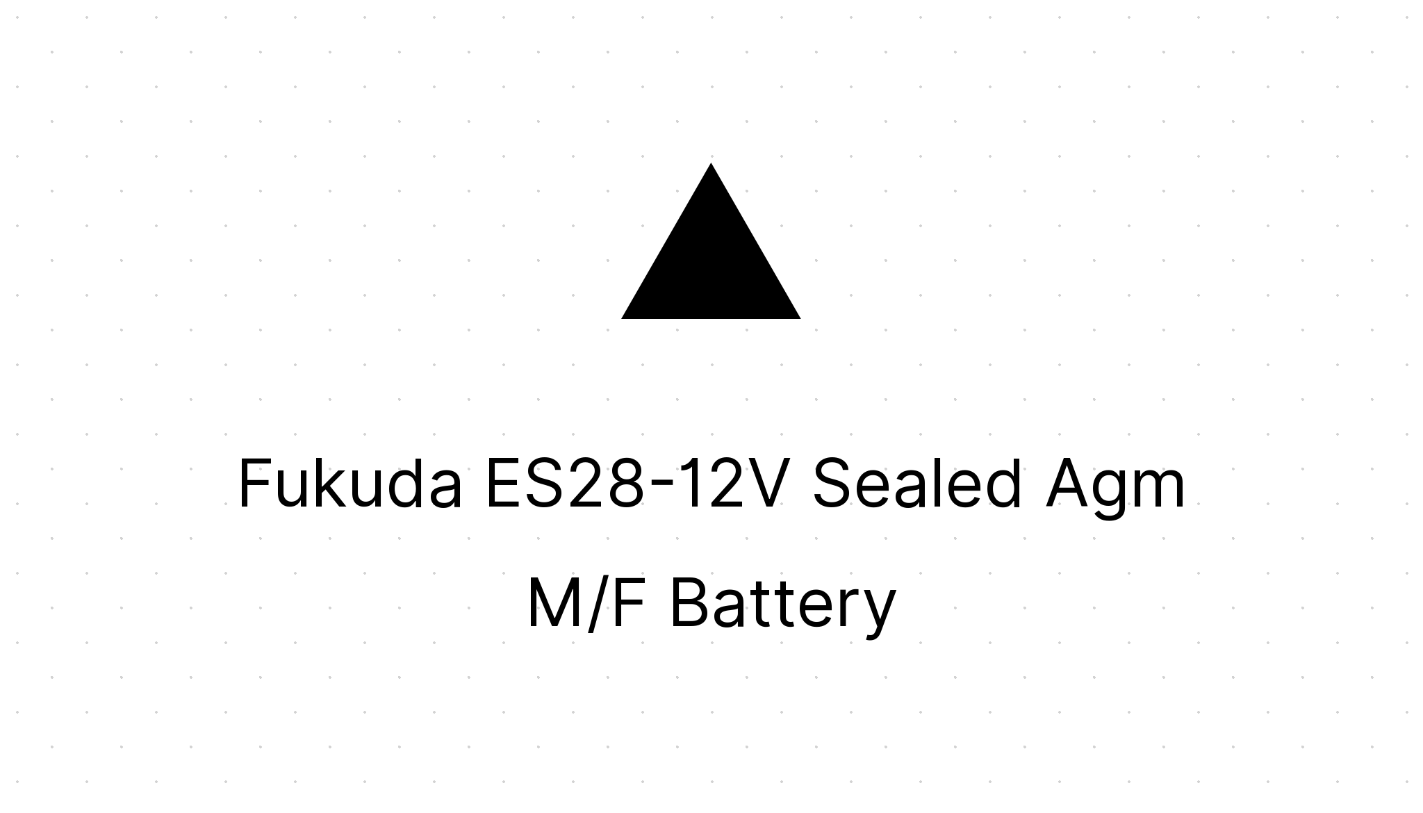 Fukuda ES28-12V Sealed Agm M/F Battery - Eezee