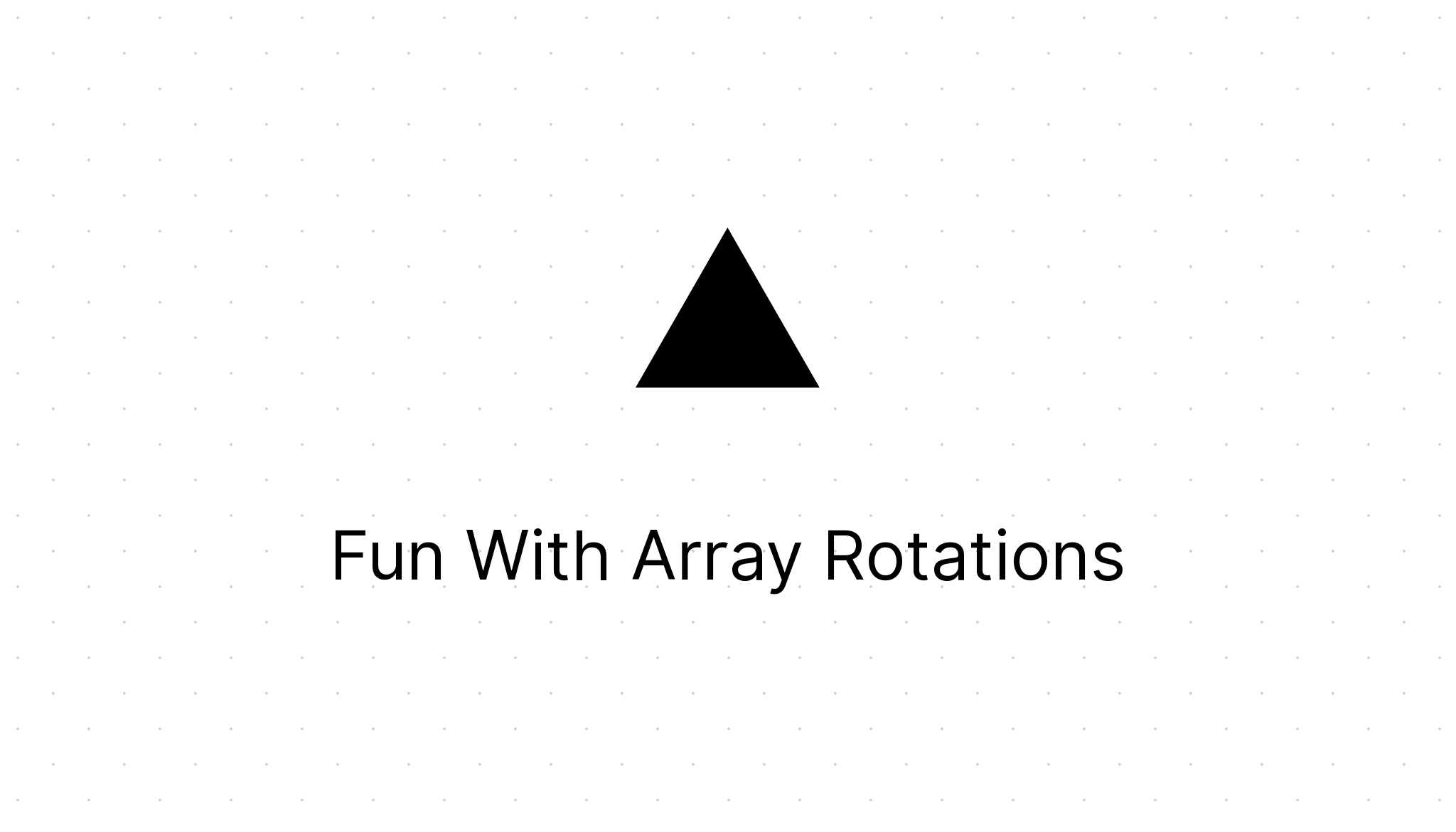 Fun with array rotations - Bruteforced