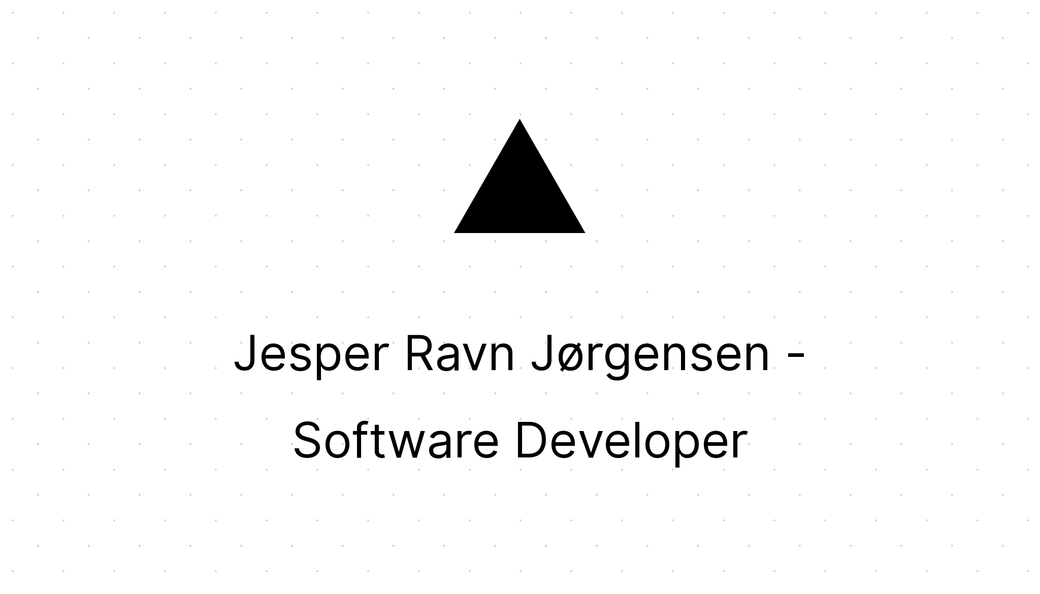 Jesper Ravn Jørgensen - Software Developer