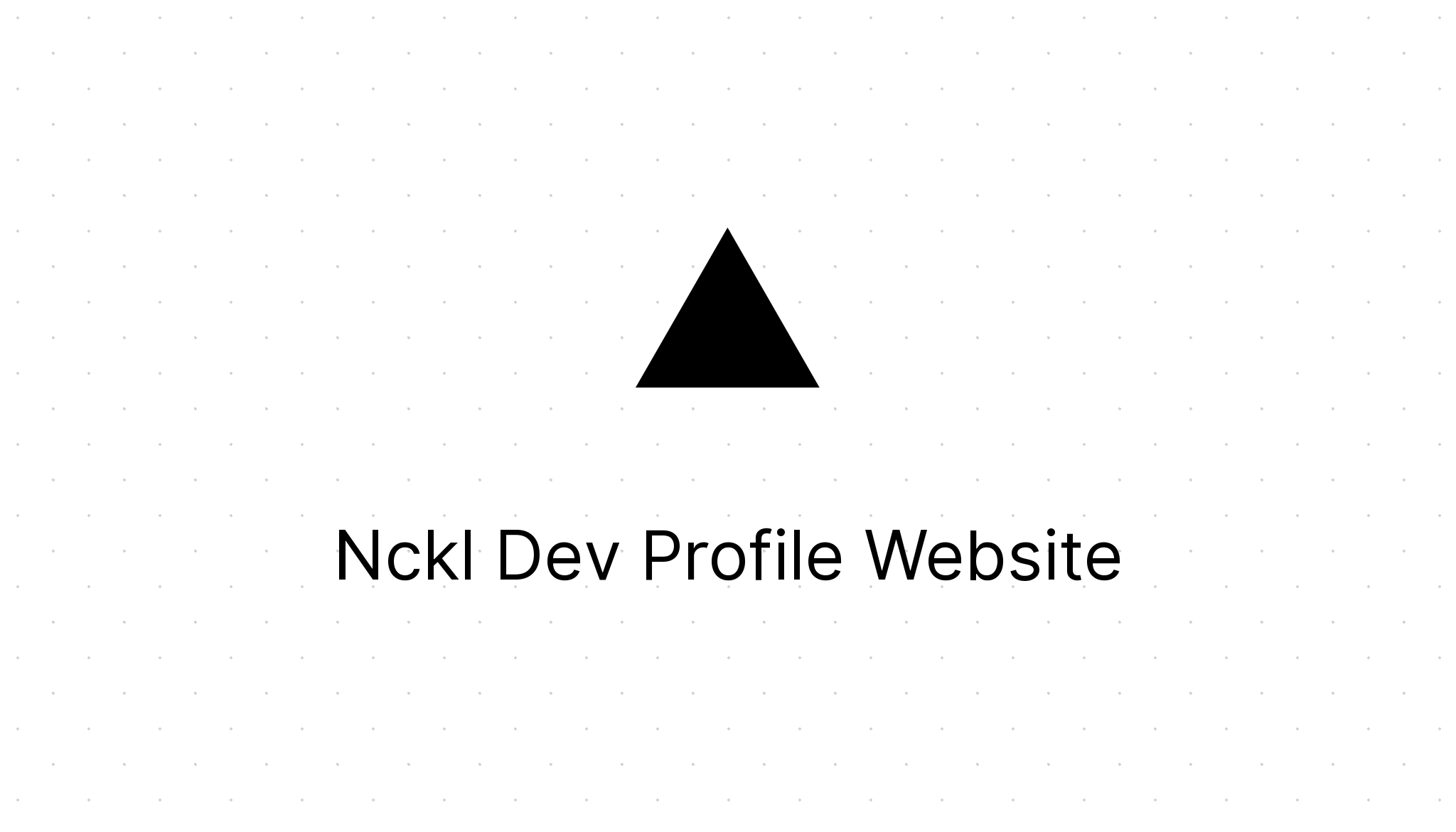 Nckl Dev Profile Website