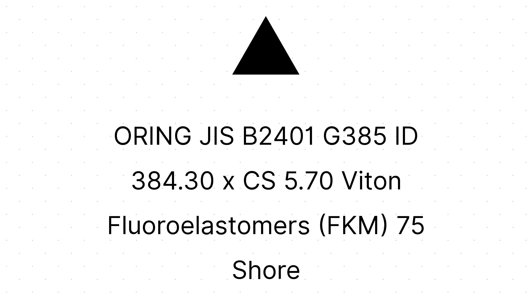 ORING JIS B2401 G385 ID 384.30 x CS 5.70 Viton Fluoroelastomers (FKM ...