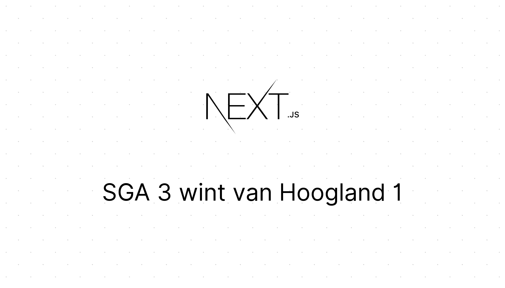 SGA 3 wint van Hoogland 1 | Schaak Genootschap Amersfoort
