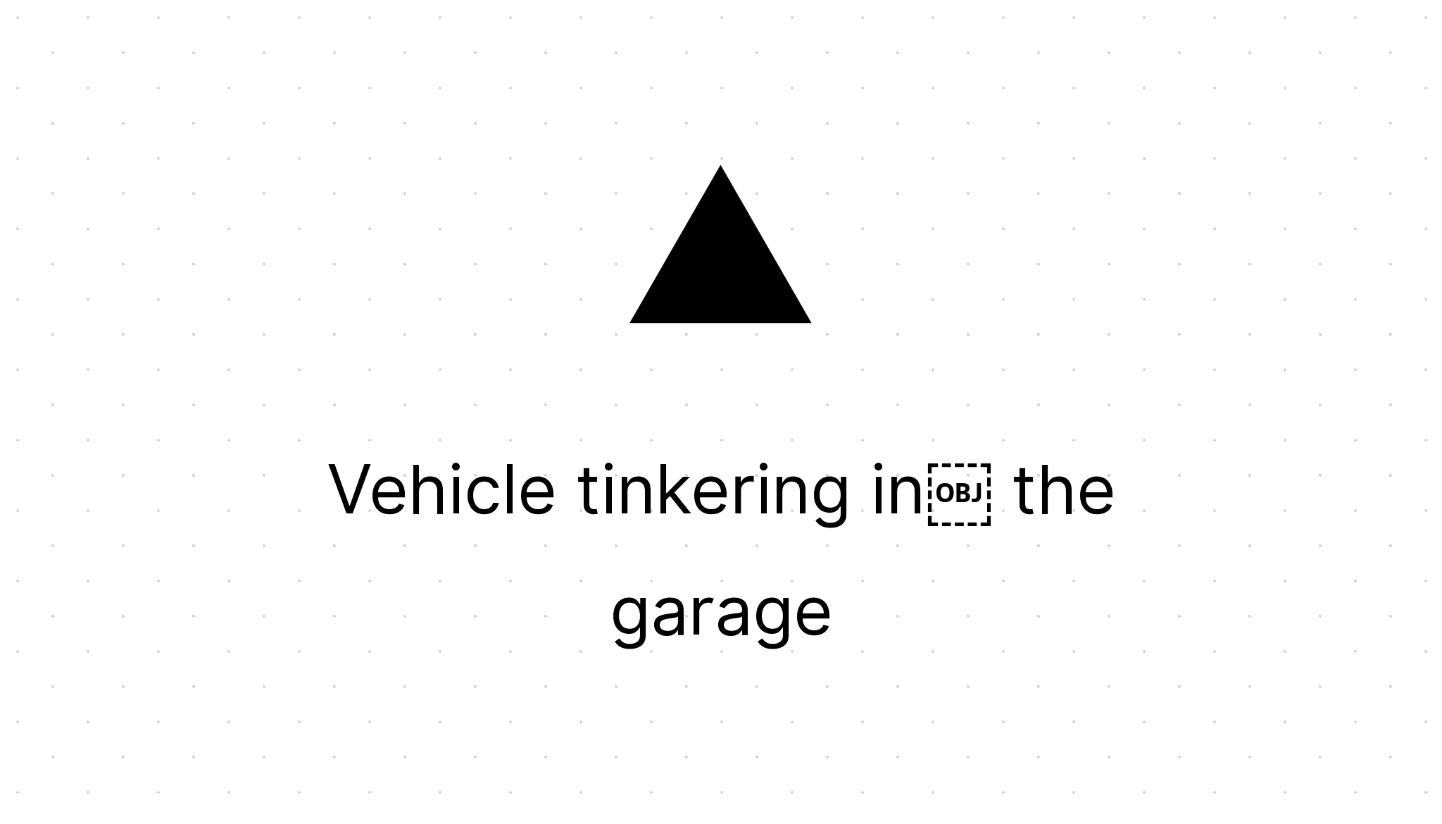 Vehicle tinkering in the garage