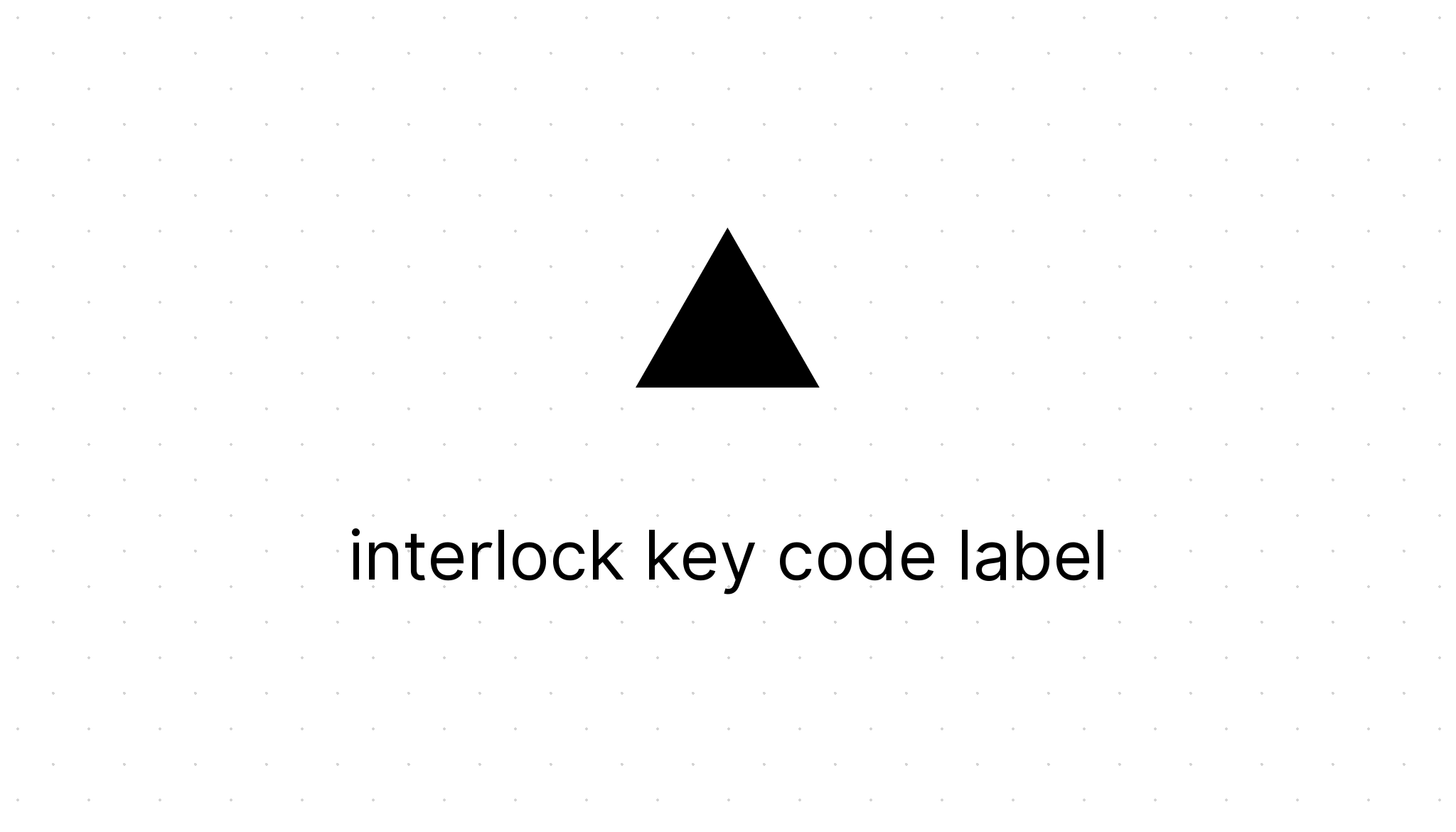 interlock key code label - Eezee