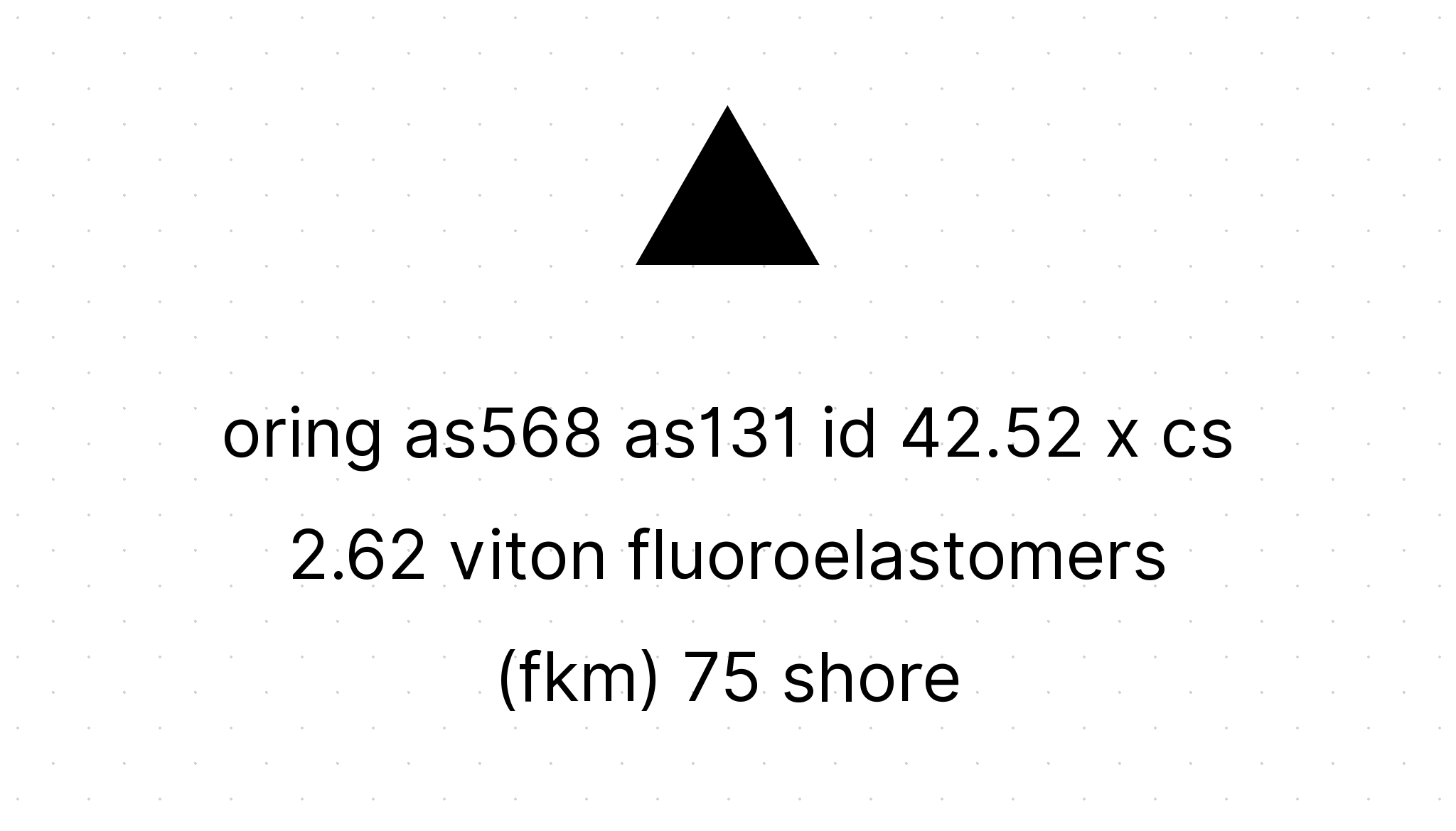 oring as568 as131 id 42.52 x cs 2.62 viton fluoroelastomers (fkm) 75 ...