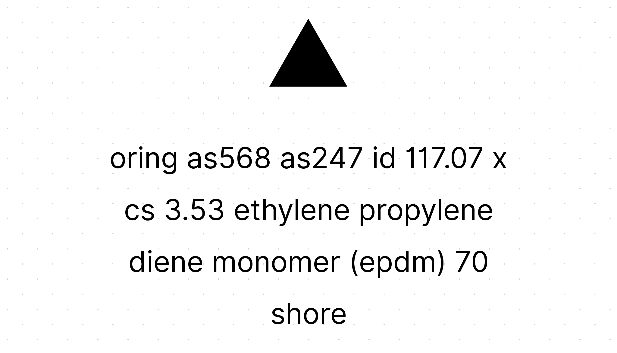 oring as568 as247 id 117.07 x cs 3.53 ethylene propylene diene monomer ...